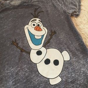 Disney | Tops | Disney Frozen Olaf Burnout Graphic Tee Shirt | Poshmark